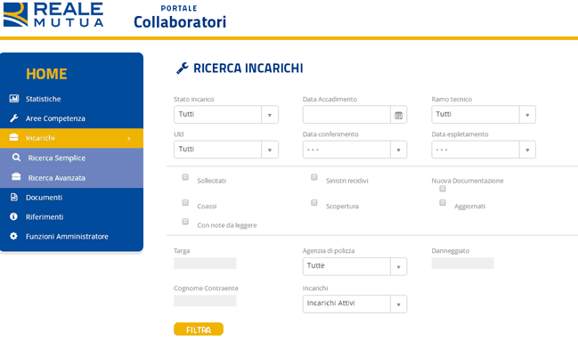 Accesso al preventivo > Portale Reale Mutua